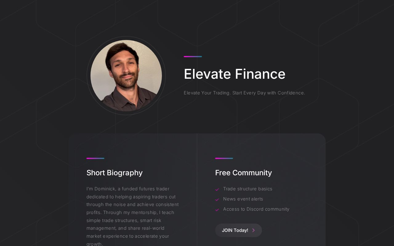 ElevateFinance — Trading Mentorship & Community